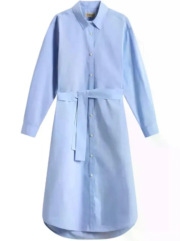 Woolrich Belted Shirt Dress - Blue