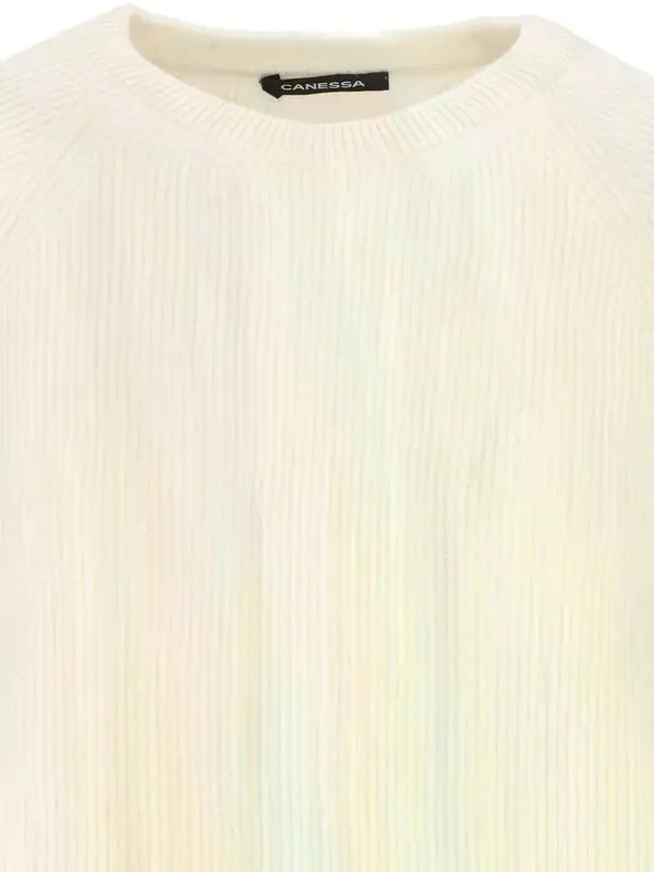 CANESSA Cashmere Ribbed Knit Sweater