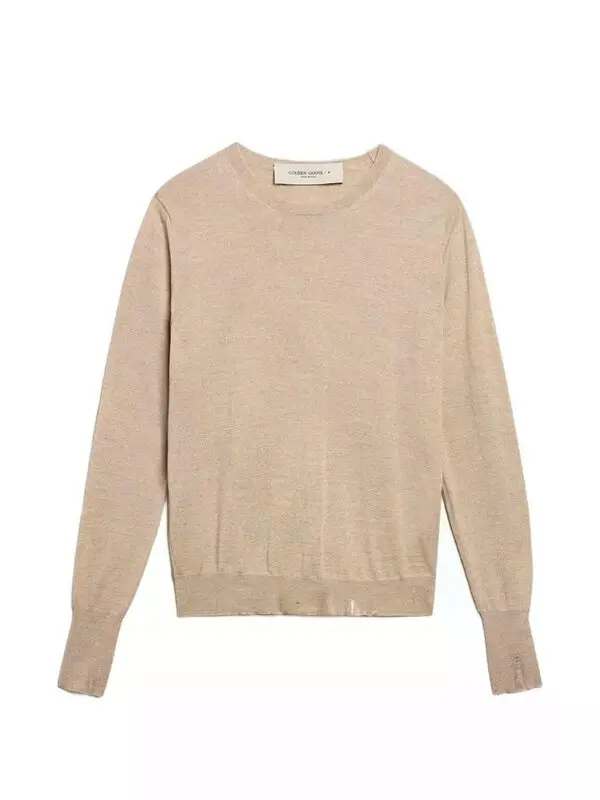 GOLDEN GOOSE Distressed Fine-knit Jumper - Neutrals