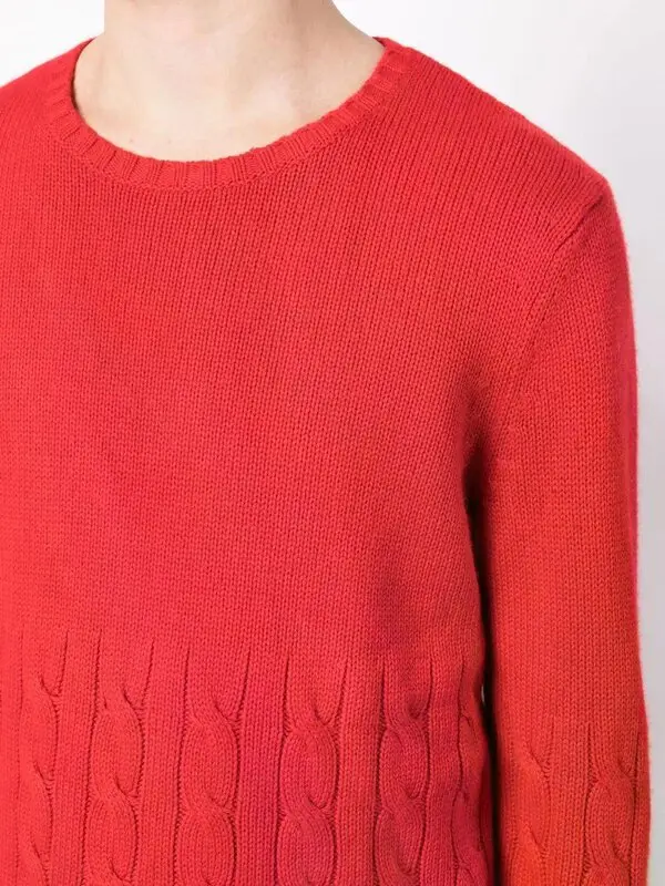 PORTS V Crew Neck Cable Knit Jumper