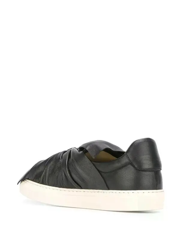 Ports 1961 Knotted Leather Sneakers - Black