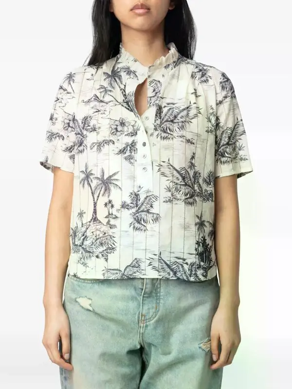 Zadig&Voltaire Topher Graphic Print Shirt