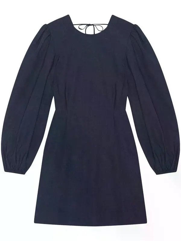 GANNI Long-sleeved Open-back Mini Dress