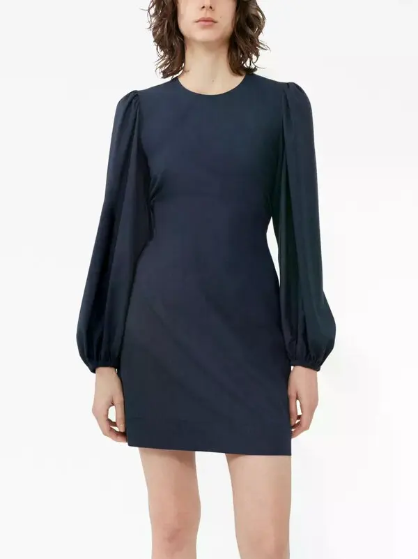 GANNI Long-sleeved Open-back Mini Dress