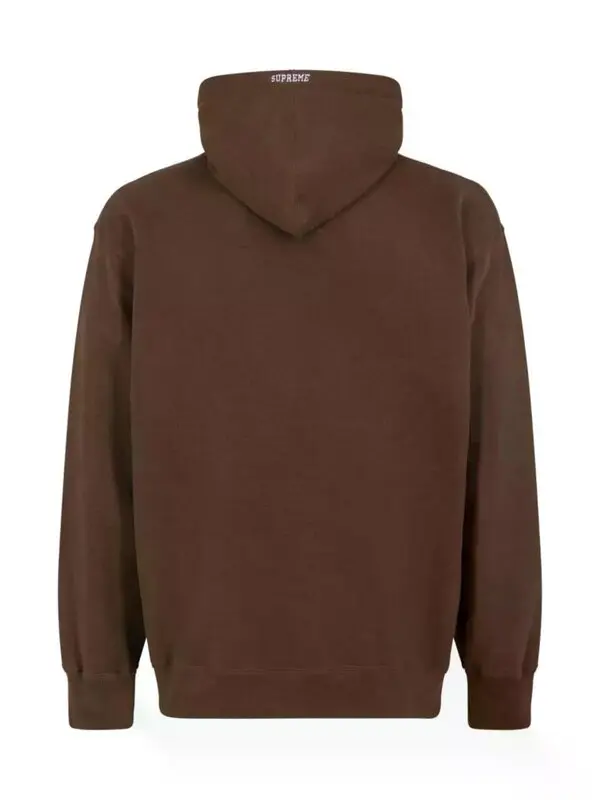 Supreme Embroidered Logo Hoodie - Brown