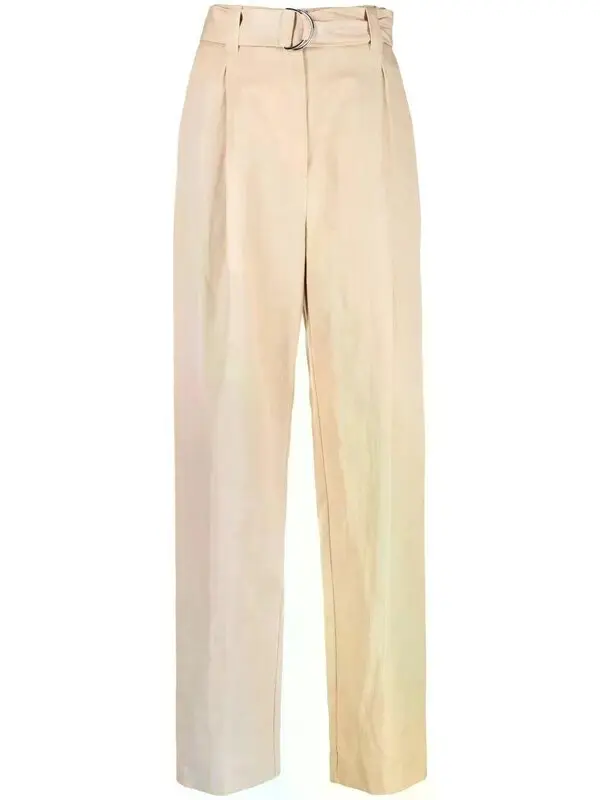 MSGM Belted Straight-leg Trousers