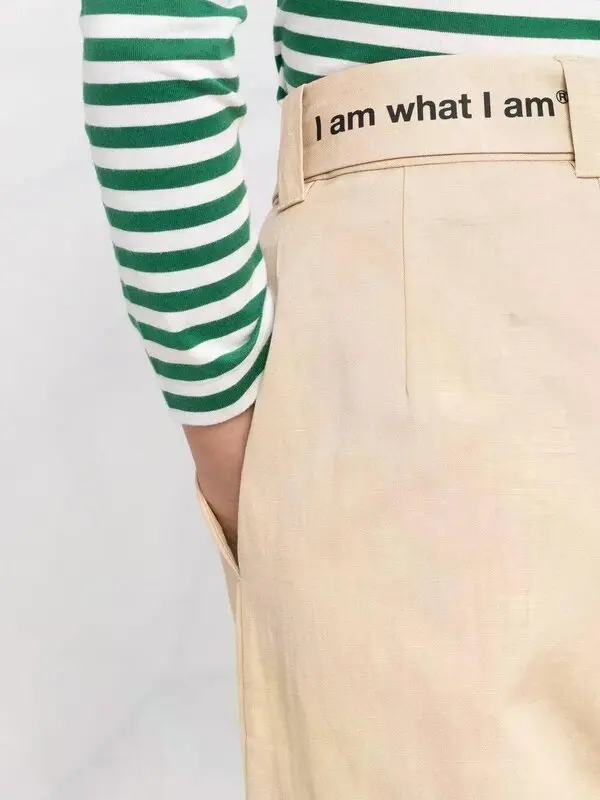 MSGM Belted Straight-leg Trousers