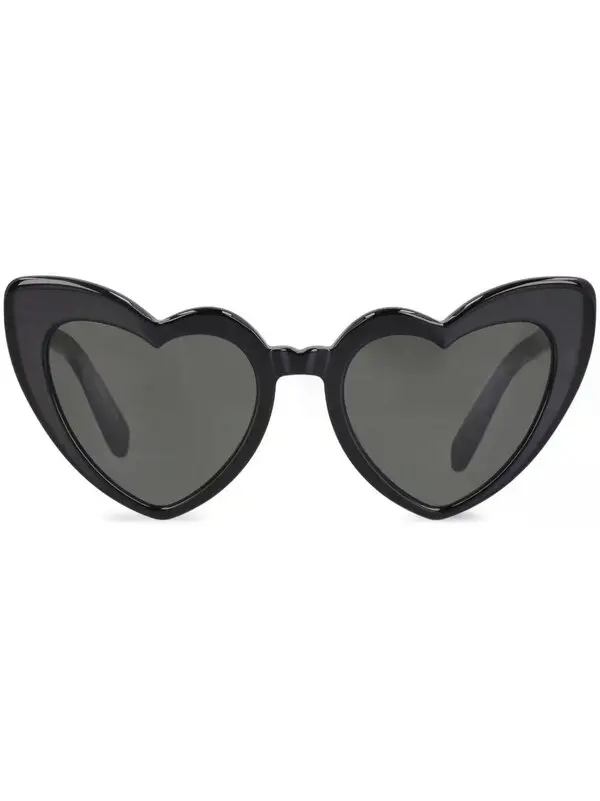 Saint Laurent Loulou Heart-shape Sunglasses - Black