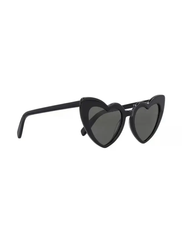 Saint Laurent Loulou Heart-shape Sunglasses - Black