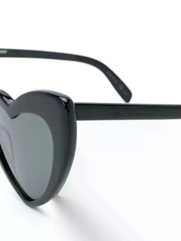 Saint Laurent Loulou Heart-shape Sunglasses - Black