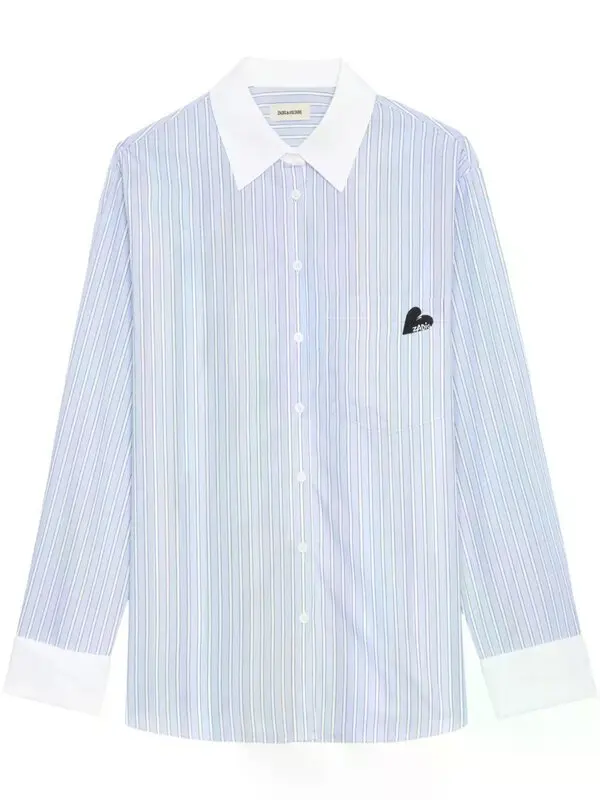 Zadig&Voltaire Morning" Striped Cotton Shirt - Blue