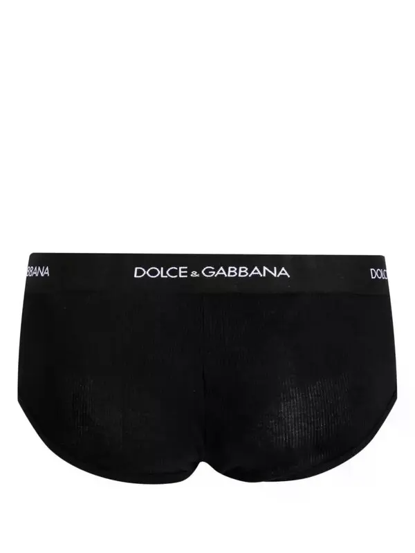 Dolce & Gabbana Logo-waistband Briefs - Black