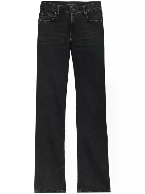 PURPLE BRAND Cut-out Flared Jeans - Black