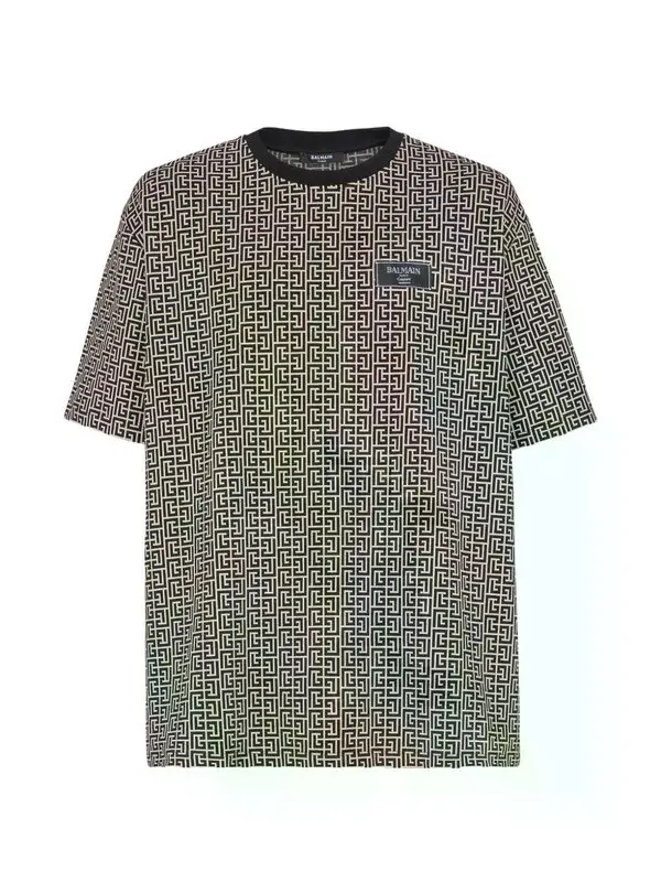 Balmain Monogram-jacquard T-shirt