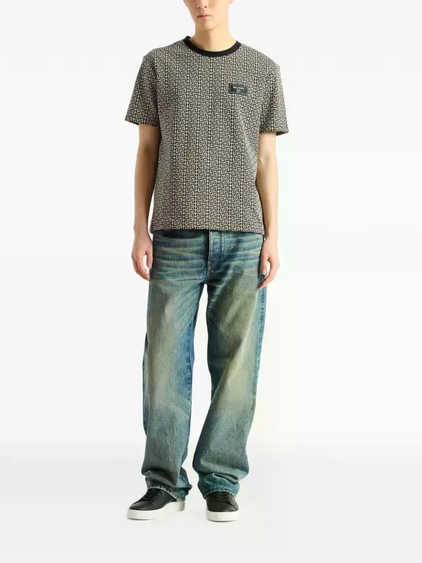 Balmain Monogram-jacquard T-shirt