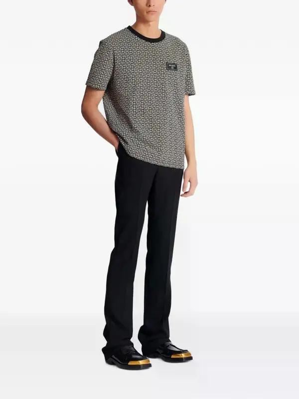 Balmain Monogram-jacquard T-shirt