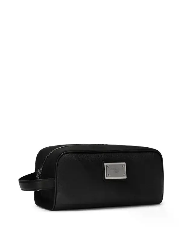 Dolce & Gabbana Leather Toiletry Bag - Black