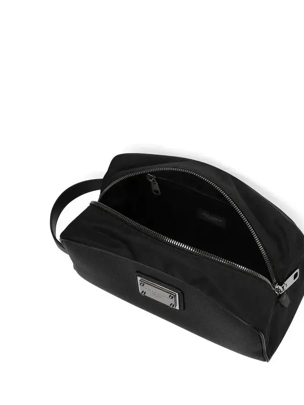 Dolce & Gabbana Leather Toiletry Bag - Black