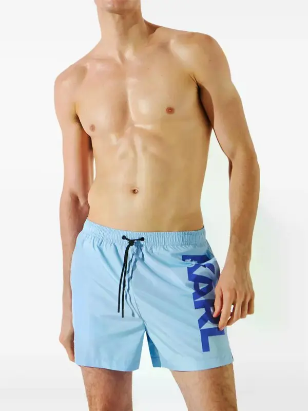 Karl Lagerfeld Logo-print Swim Shorts