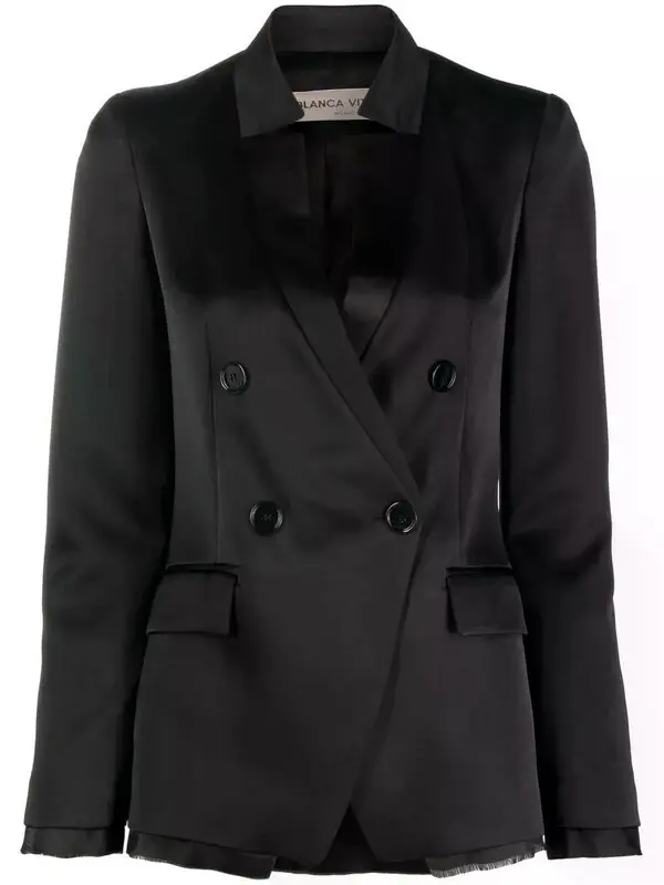 BLANCA VITA Double-breasted Blazer With Notched Lapel