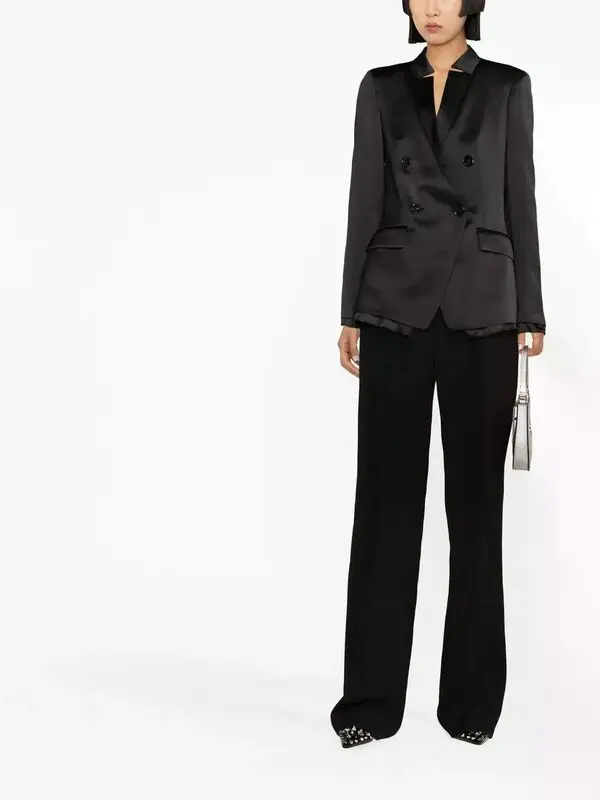 BLANCA VITA Double-breasted Blazer With Notched Lapel