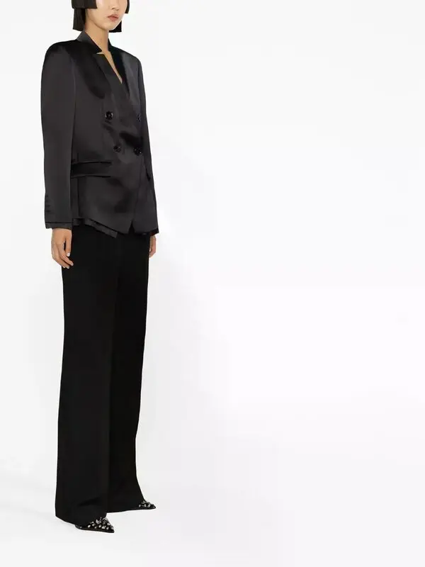 BLANCA VITA Double-breasted Blazer With Notched Lapel