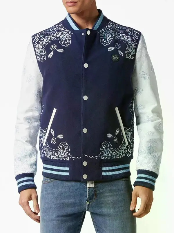 Philipp Plein Paisley Print Bomber Jacket