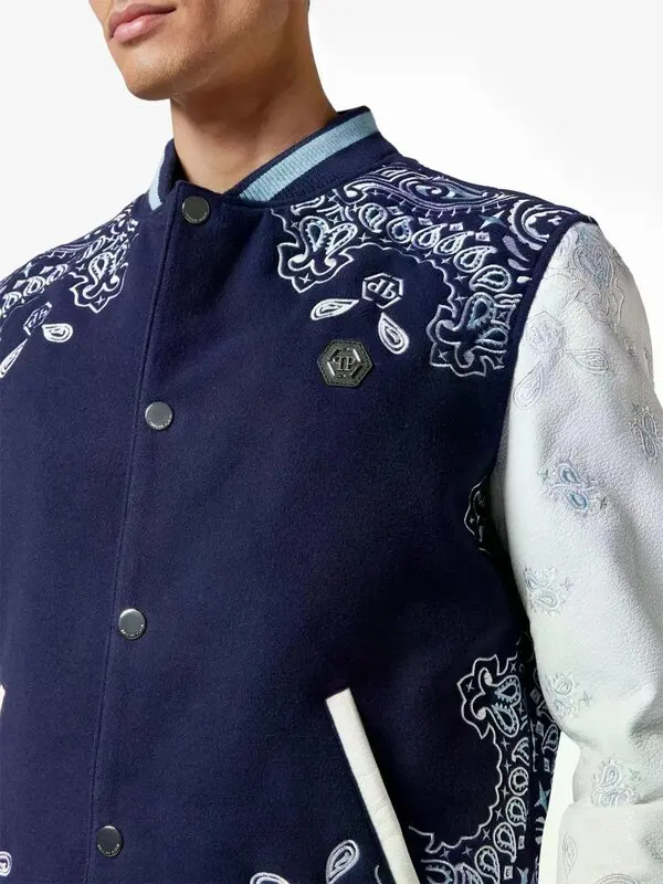 Philipp Plein Paisley Print Bomber Jacket