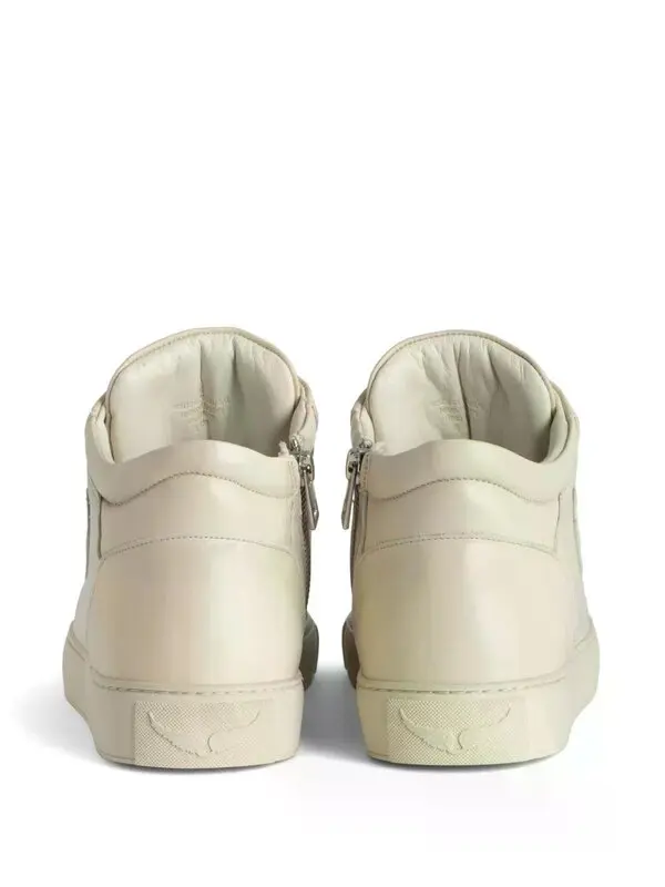 Zadig&Voltaire Fly On Leather High Top Sneakers