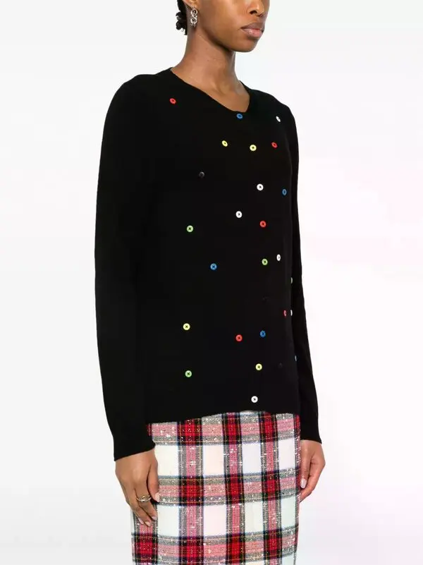 ALESSANDRO ENRIQUEZ Button-embellished Wool-blend Cardigan