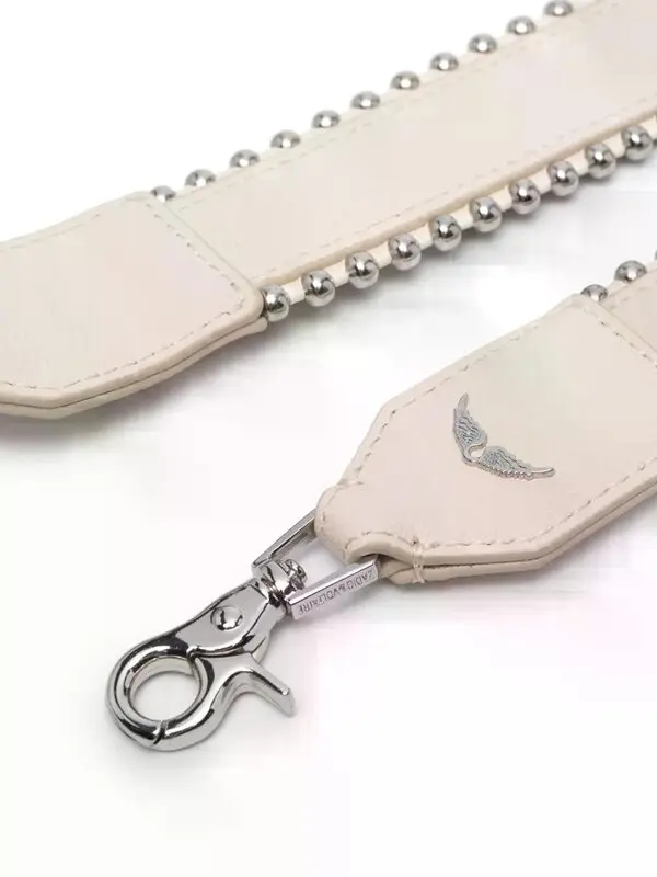 Zadig&Voltaire Logo Plaque Leather Bag Strap