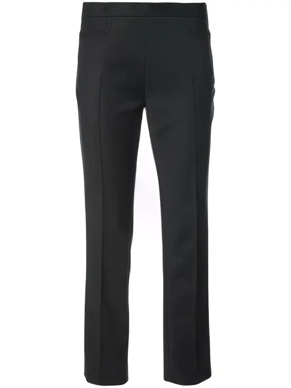 Akris Navy Cotton Blend Franca Trousers