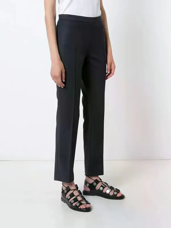 Akris Navy Cotton Blend Franca Trousers