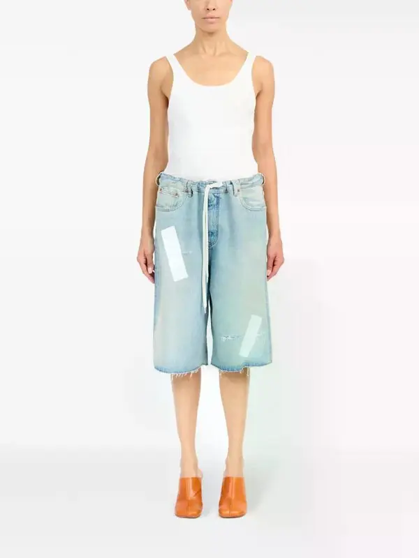 MAISON MARGIELA Logo Patch Denim Shorts