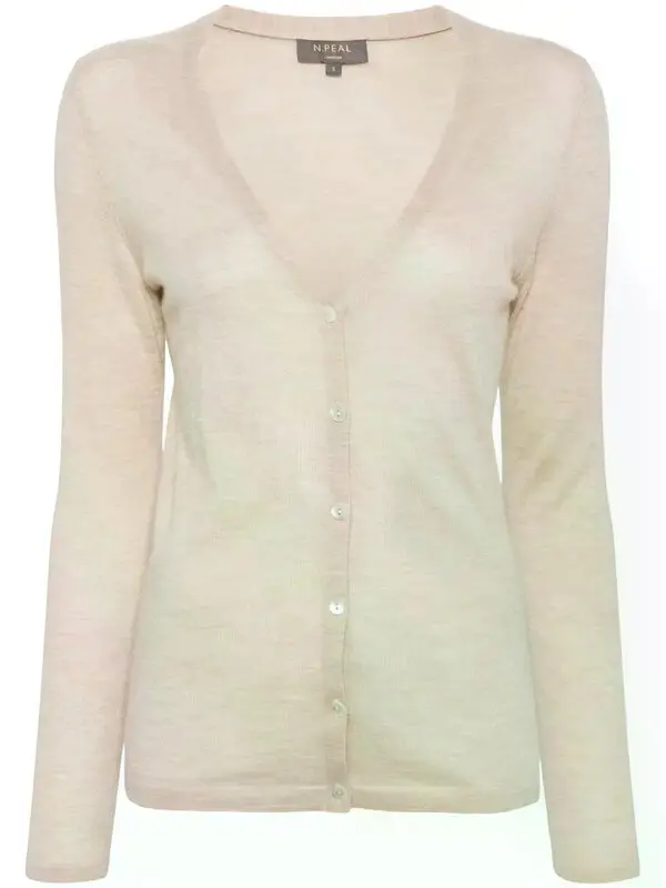 N.peal Cashmere V-neck Cardigan - Neutrals