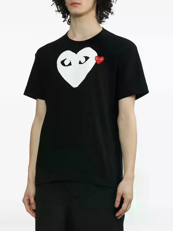 Play Comme Des Garcon Heart Logo Cotton T-shirt