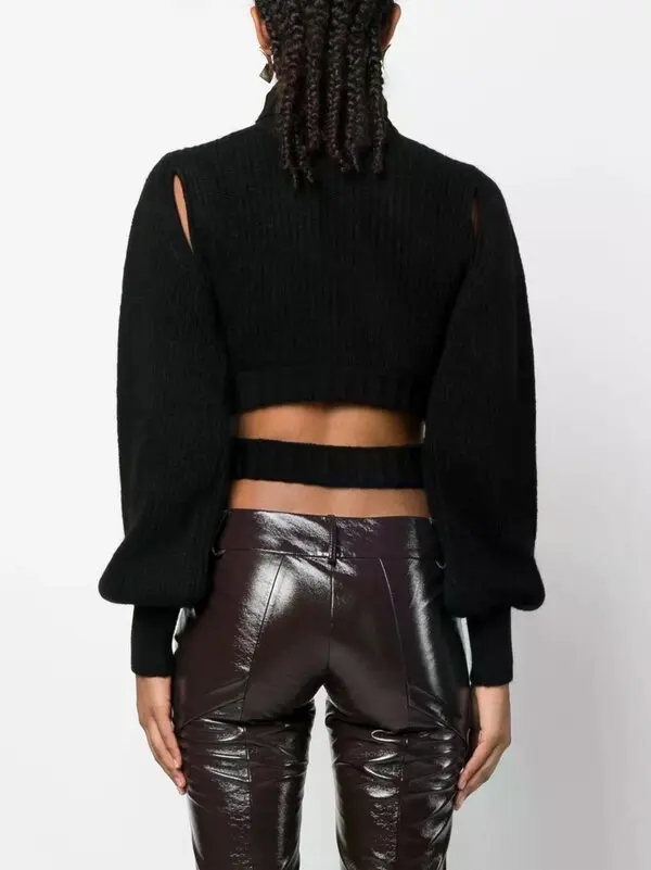 ANDREĀDAMO Knit Jumper With Cut-out Detail - Black