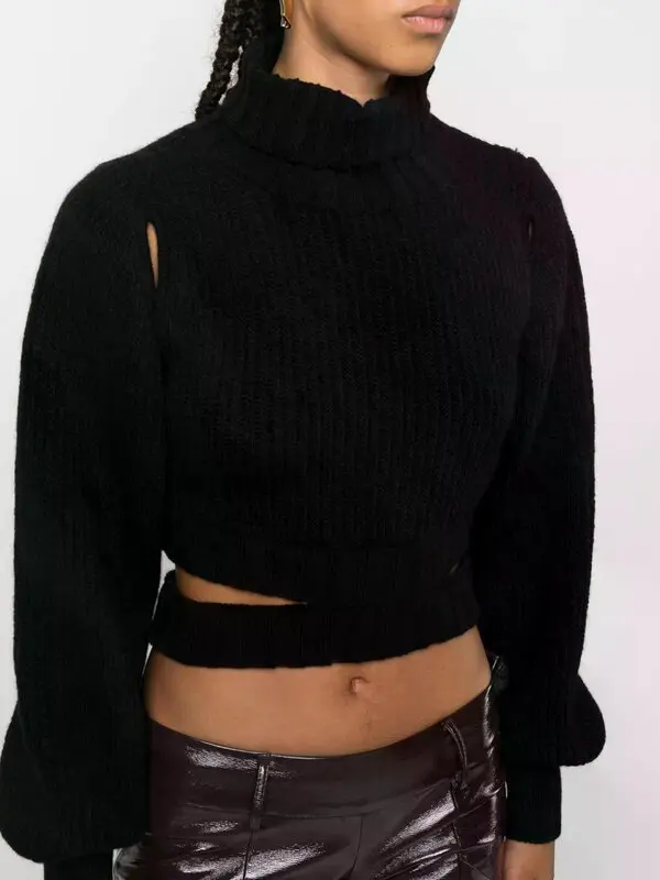 ANDREĀDAMO Knit Jumper With Cut-out Detail - Black