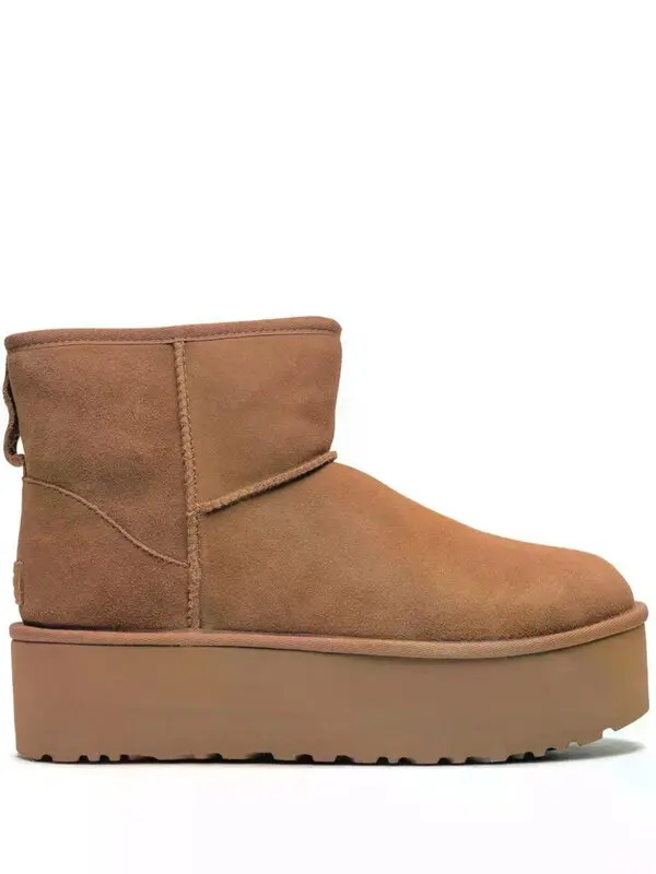 UGG Platform Ankle Boots - Brown