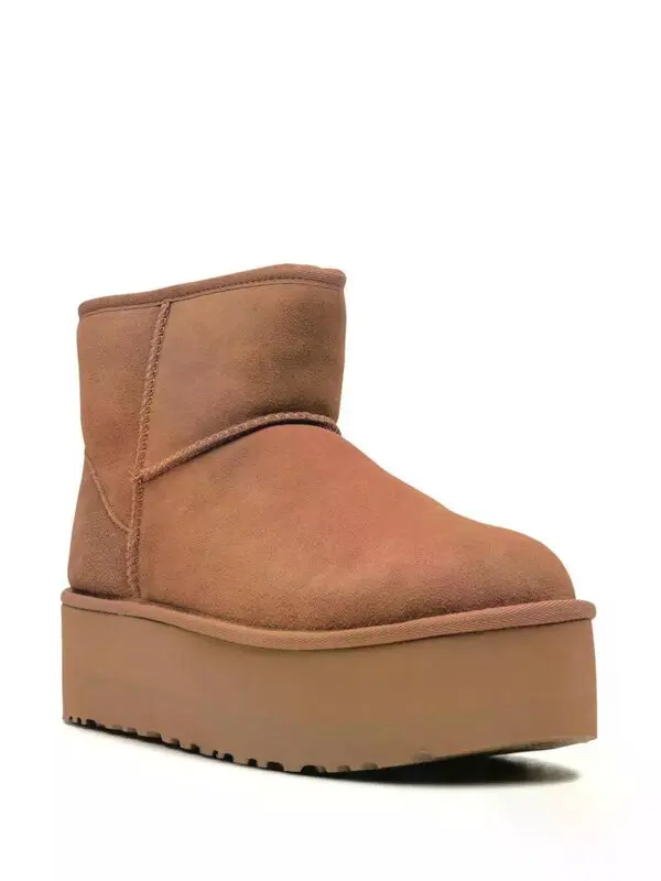 UGG Platform Ankle Boots - Brown