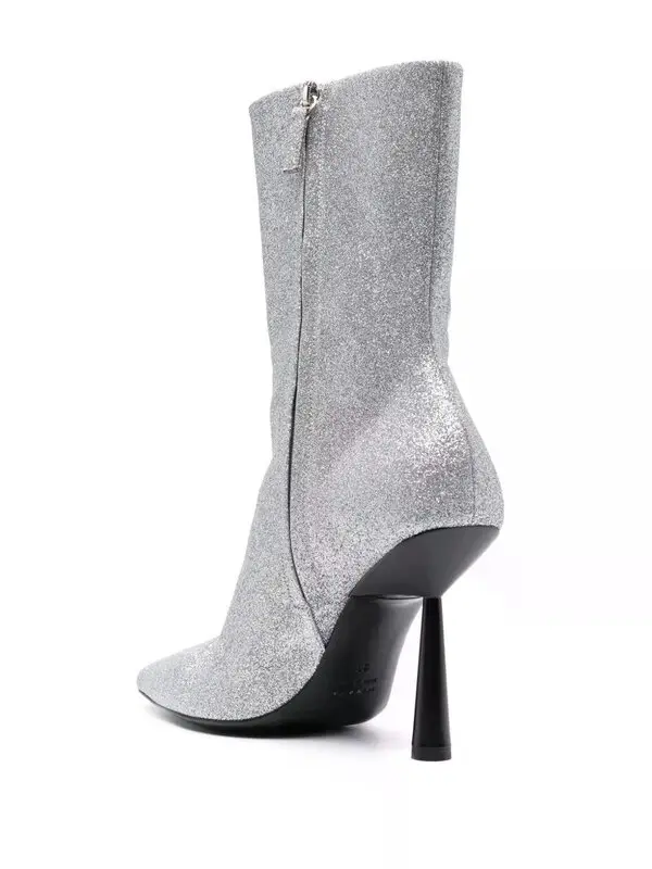 GIABORGHINI Rosie 100mm Glittered Ankle Boots