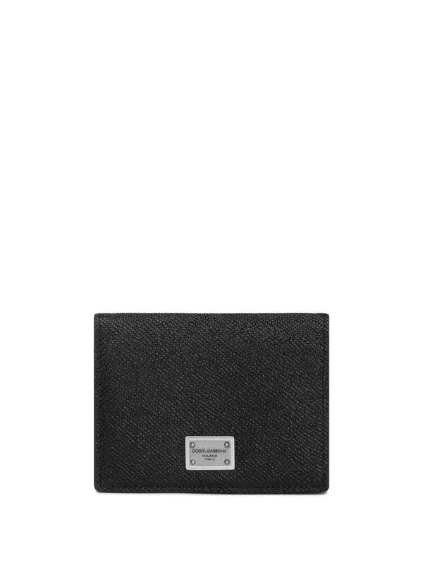 Dolce & Gabbana Logo-tag Leather Card Holder - Black