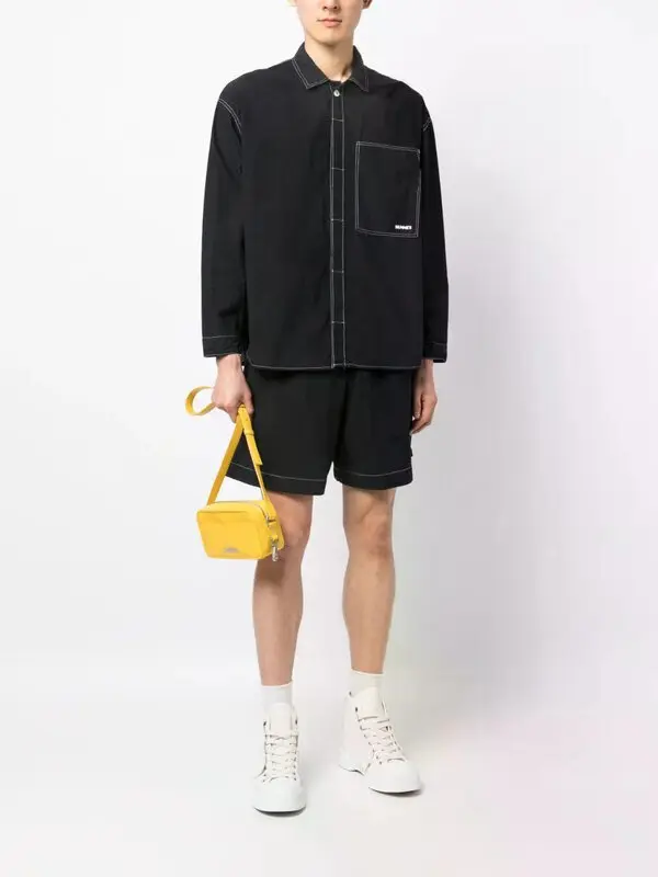 Sunnei Contrast Stitch Cotton Shorts