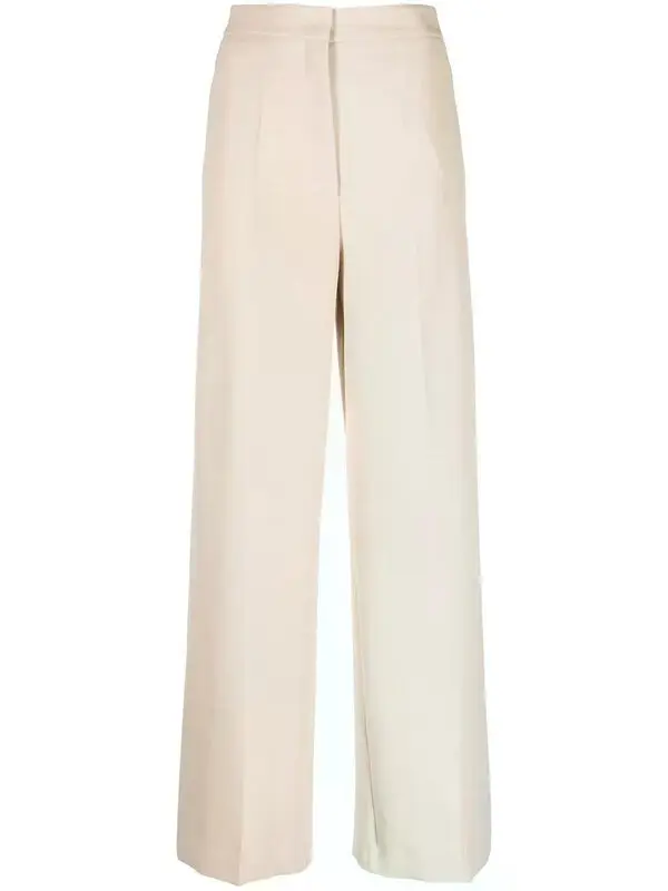 BLANCA VITA Overlapping Panel Palazzo Pants - Neutrals