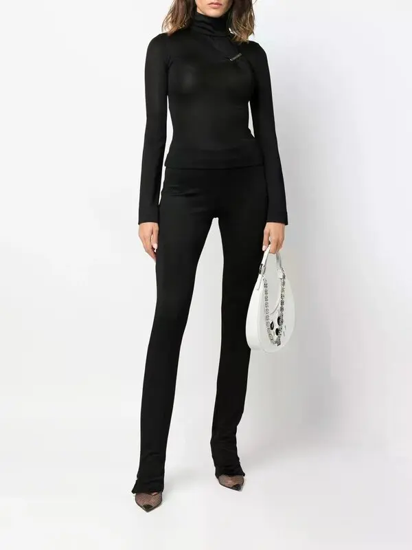 1017 Alyx 9sm Gathered Detail High Neck Top - Black