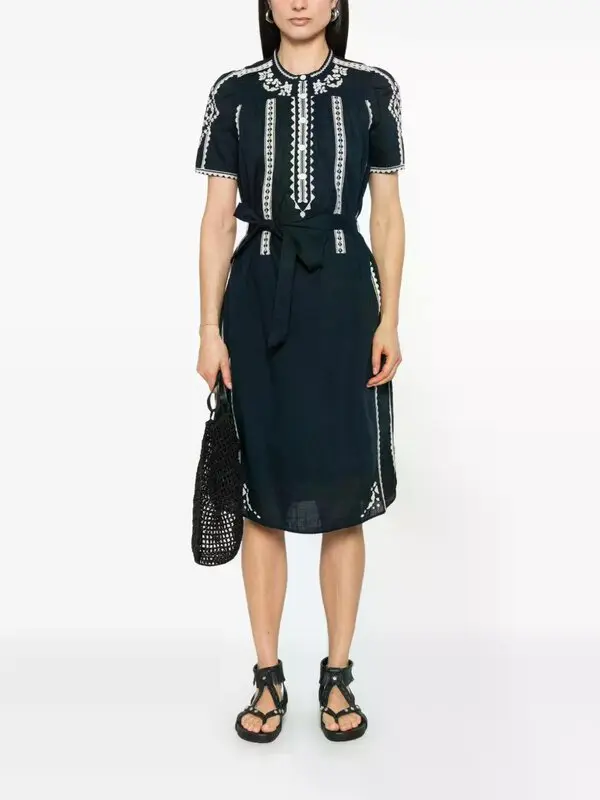 Zadig&Voltaire Rigy Midi Dress With Embroidered Motif