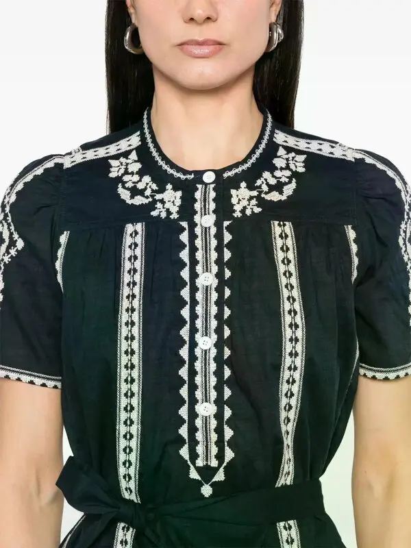 Zadig&Voltaire Rigy Midi Dress With Embroidered Motif
