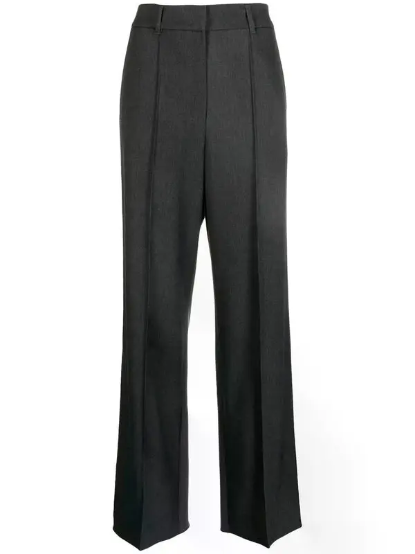 Goen.j Charcoal Twill Weave Straight-leg Trousers