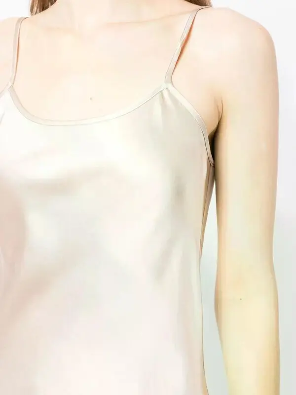 Voz Silk Satin Midi Slip Dress - Neutrals