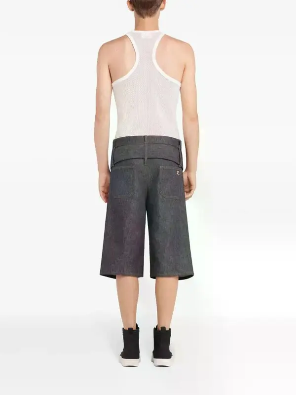 COURREGES Belted Denim Culottes